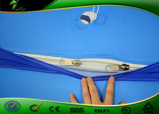 Waterproof Blue Inflatable Sofa Brand Printed PVC Model Inflatable Sofa Chair