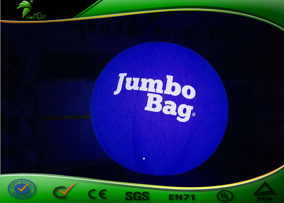 Inflatable PVC Advertising Purple Balloon / Inflatable Custom Logo Balloon With LED Lighting