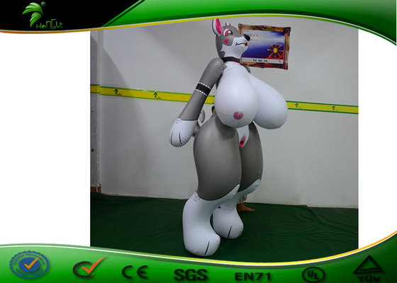 Attractive Sexy PVC Inflatable Cartoon Dog With SPH / Inflatable Sexy Cat Animal With Big Boobs