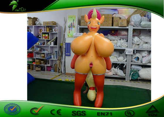 2M Sexy Pony Boobs Girl Toys / Inflatable Sexy PVC Pony Girl With Big Tits