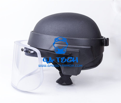 bulletproof helmet visor ballistic NIJIIIA level face shield helmet face mask / bullet proof helmet with visor supplier