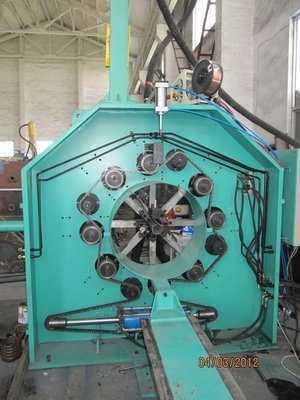 Automatic 340 / 14000mm Light Pole Shut-Welding Machine , Tube welding machine
