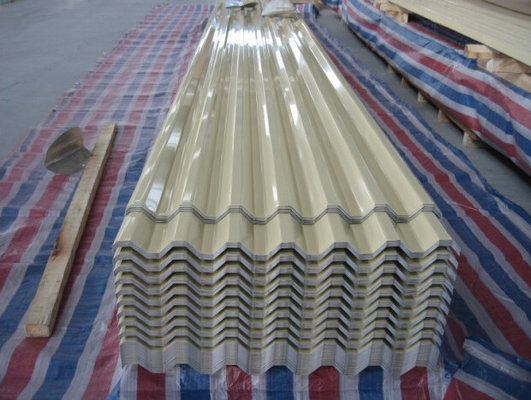 Trapezoidal Prepainted Roofing Sheet , Galvanized Steel Corrugated Sheet Anti-corrosion