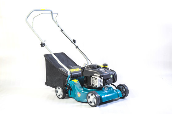 Bs450e Engine Petrol Lawn Mower  Front 6" Rear 6" Wheel Diameter Steel Deck Material