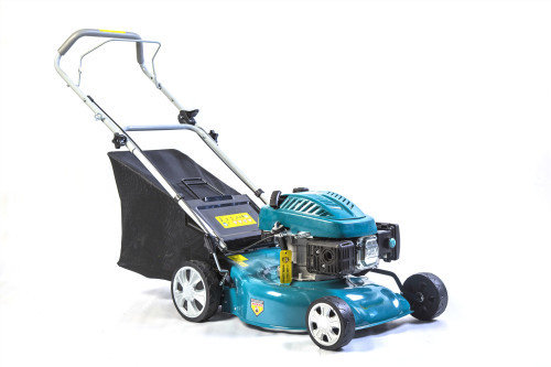 18 Inch Self Propelled Petrol Mower Protable Blue Color  Gasoline Easy To Handle