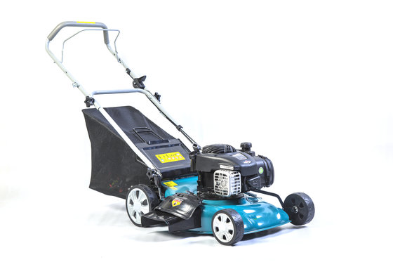 125cc 18inch Lightweight Petrol Lawn Mower Hand Push Type Blue Color