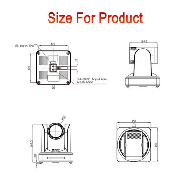 1080p60 PTZ 30X Zoom Video Audio H DMI 3G-SDI IP Wifi Conference Camera
