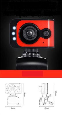Touch Manual Adjustment USB2.0 Desktop Laptop Computer Camera  LED HD