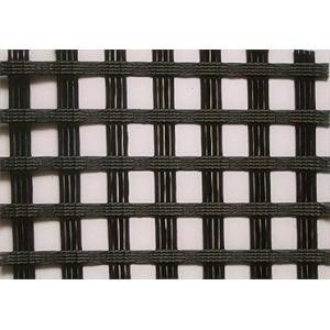 25kn -120kn Bitument Coated Pavement Reinforcement Geogrid Fiberglass Material Black Color