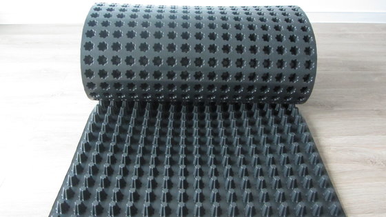 Plastic Single Side Dimpled Drainage Board For Foundations / Basement Construction