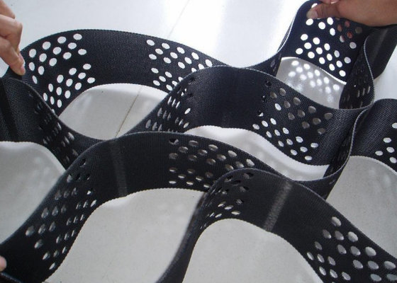 Plastic / HDPE Material Textured Perforated Geocell Geonet Black Sheet