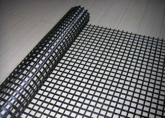 Bitumen Coated Pavement Reinforcing Geogrid Fabric , Asphalt Reinforcement Geogrid