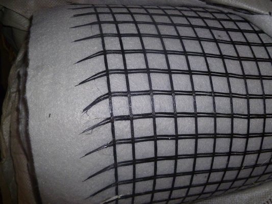 Geo Composite Coated Geotextile Stabilization Fabric Fiberglass Geogrid Adhesive