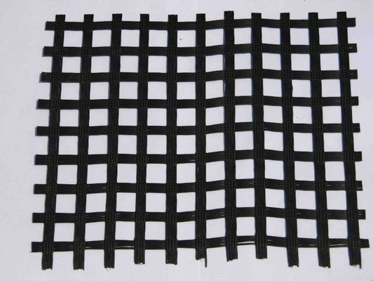 Polyester Biaxial Geogrid Reinforced Block Retaining Wall With Water Soluble PVA 30KM -1000KN
