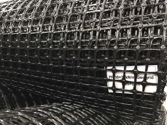 40KN/M Exturded Cold Stretched PP Uniaxial Geogrid Geosynthetic Materials