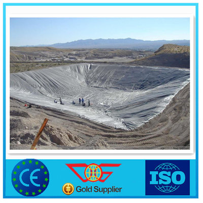Landfill Smooth Surface HDPE Geomembrane Pond Liner 0.2 - 2.5mm Thickness