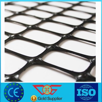 Retaining Wall Reinforcement Mesh Stretched PP Extruded Geogrid 20KM 30KN 40KN