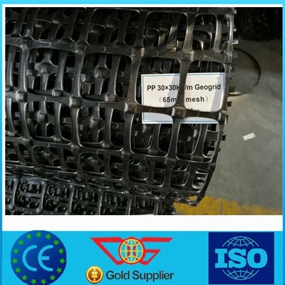 High Modulus Retaining Wall Geogrid Polypropylene Biaxial Geogrid GG3030 3.95MX50M