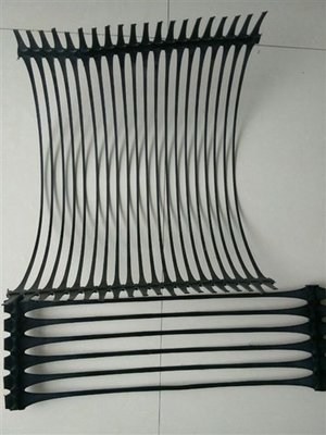 HDPE Uniaxial Plastic Pavement Reinforcement Geogrid 1m Width 50 Kn - 200 Kn