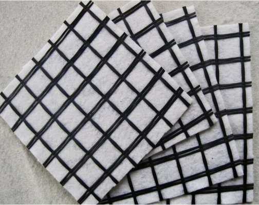 Non - Woven Geosynthetic Materials Compound With Plastic / PP Biaxial Geogrid