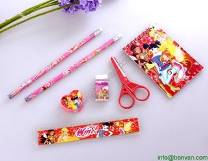 China Promotional Cheap School Stationery Set for Kids with PVC Bag,personalized stationery set supplier