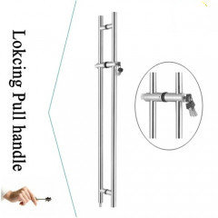 Double Lock Core Glass Door Handles Duplicate Protection For Office Door