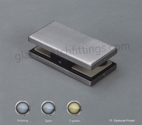 Rectangle Shaped Glass Patch Fittings 100kg Bearing Weight Square Connecting Clamp