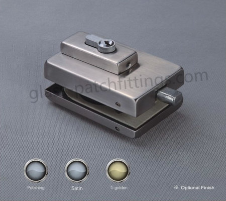 Aluminum Body Material Glass Patch Fittings Lock 73×50×43mm Dimension LPL-4A