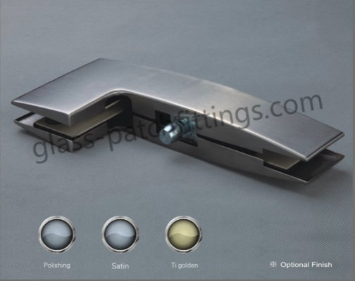 SSS Finish Frameless Glass Door Patch Fittings Interchangeable Pivot Point Of 55 / 65mm