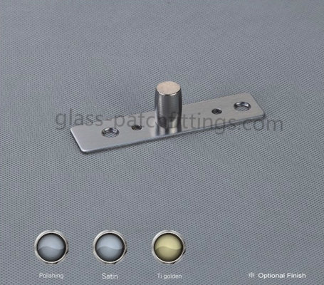 Top Pivot Point Frameless Glass Door Patch Fittings Stainless Steel Four Holes