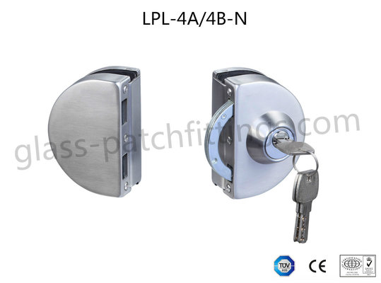 Double Side Glass Door Hardware Semicircular Shape Double Opening Patch Lock