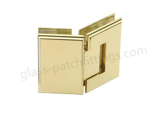 Brass Glass To Glass Hinges 135 Degree Bearing Weight 50kg Exquisite Polishing Process