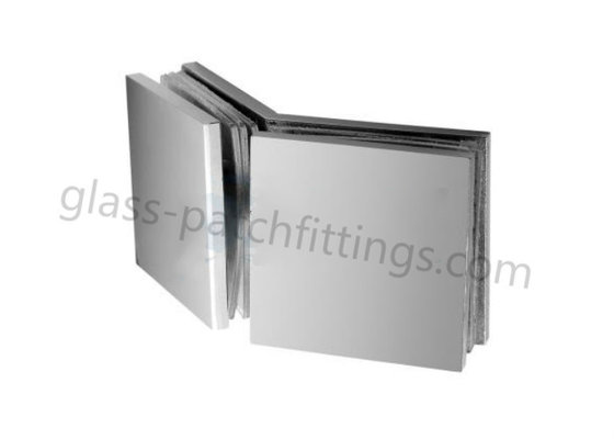 SSS Finish Shower Door Hinges Glass To Glass Straight Shape Door Fixed Clamp
