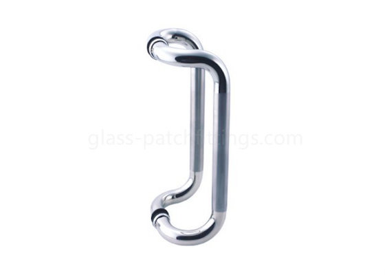 Polished Chrome Door Handles , Push Pull Door Hardware Better Screw Connection