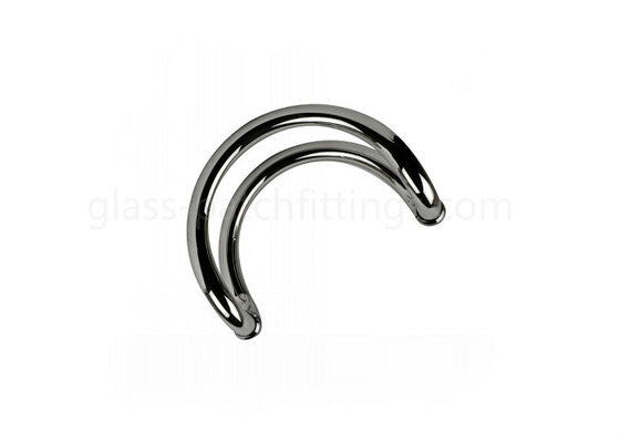 Semi Circle Shaped Glass Door Pull Handles Utilizing In 8 - 12mm Wooden Door
