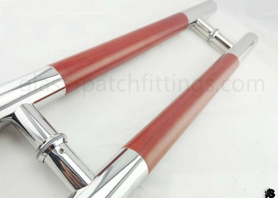 Customized Design Glass Door Handles With Middle Stainless Steel Pipe
