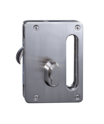 304 Stainless Glass Door Lock Double Opening With Claw Type Dead Bolt LGDL-1