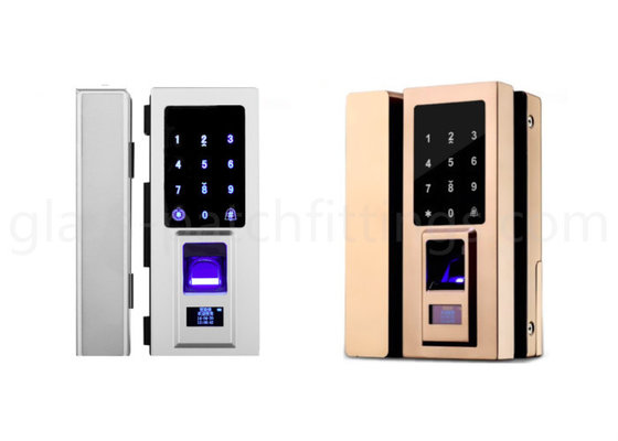 Biometric Glass Door Security Locks 360° Finger Point No Drilling Required