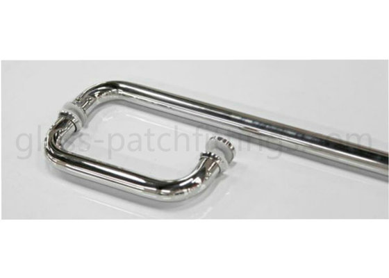 Satin Finish Push Door Handles , Glass Door Handle Hardware Sleek Construction