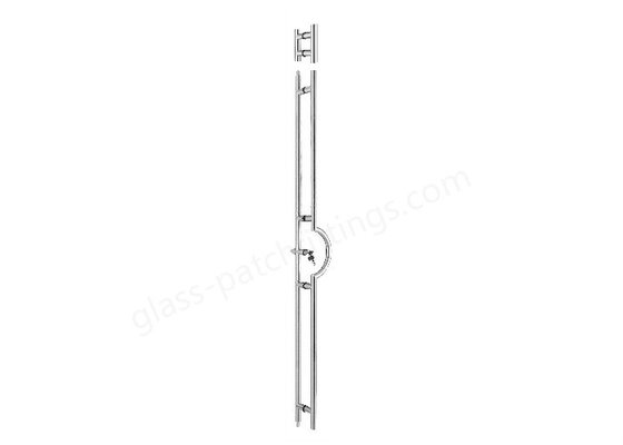 US Standard Glass Swing Door Stainless Steel Pull Handle With Lock Glass Door Handles