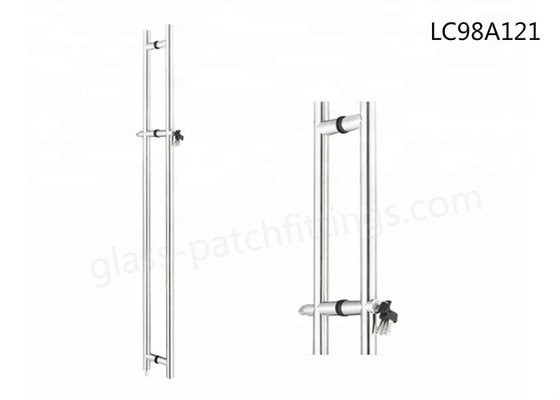 Widely Used Superior Quality Polished Stainless Steel Glass Door Handle With Lock