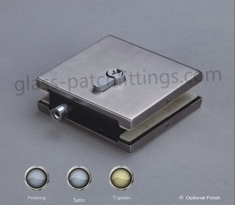Centre Patch Lock Frameless Glass Door Patch Fittings Punching Processed With Strike Box