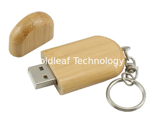 Hot selling bamboo USB drive with free keyring 32Gb best price