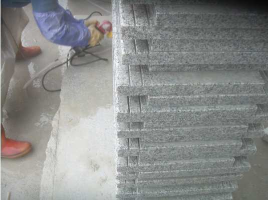 Unique Light Grey Granite Stepping Stones / Handmade Stepping Stones