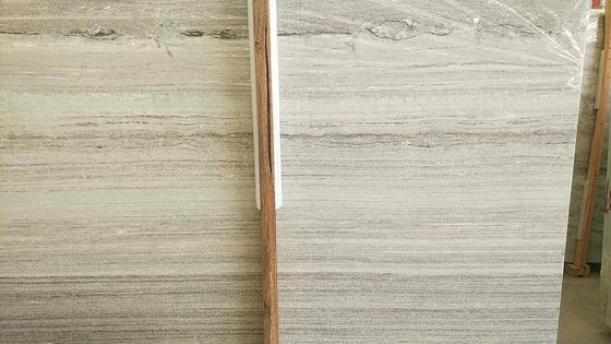 Royal Wooden Marble Slab Countertops , White Marble Kitchen Countertops