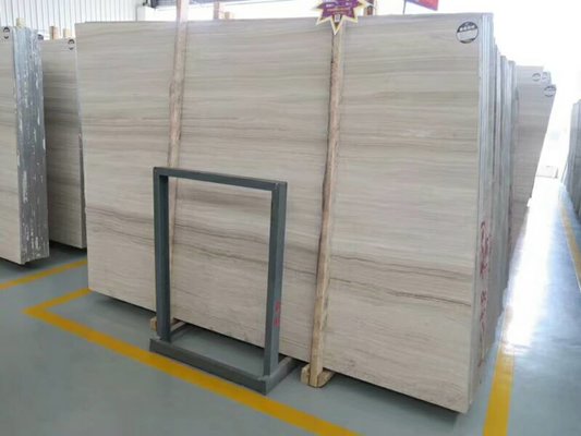 Indoor Wooden White Marble Stone With Bevelled Edge Finished