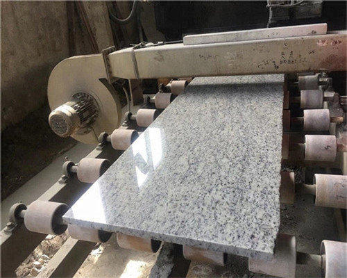 Custom Grooved Granite Stone Slabs , River White Granite Kitchen