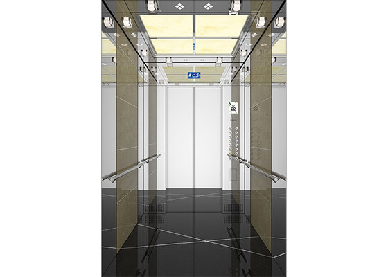 Guangri Machine Room Less Elevator 1350kg Capacity Group control system
