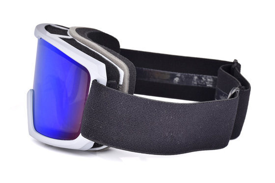 Good fucntion REVO red coating lens ski goggles for cloudy conditions, frame snow goggles with customized strap logo