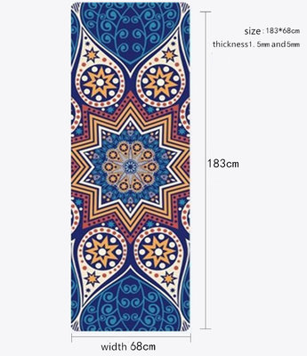 Suede Fabric + Natural Rubber Portable Yoga Mat , Indoor / Outdoor Yoga Mat